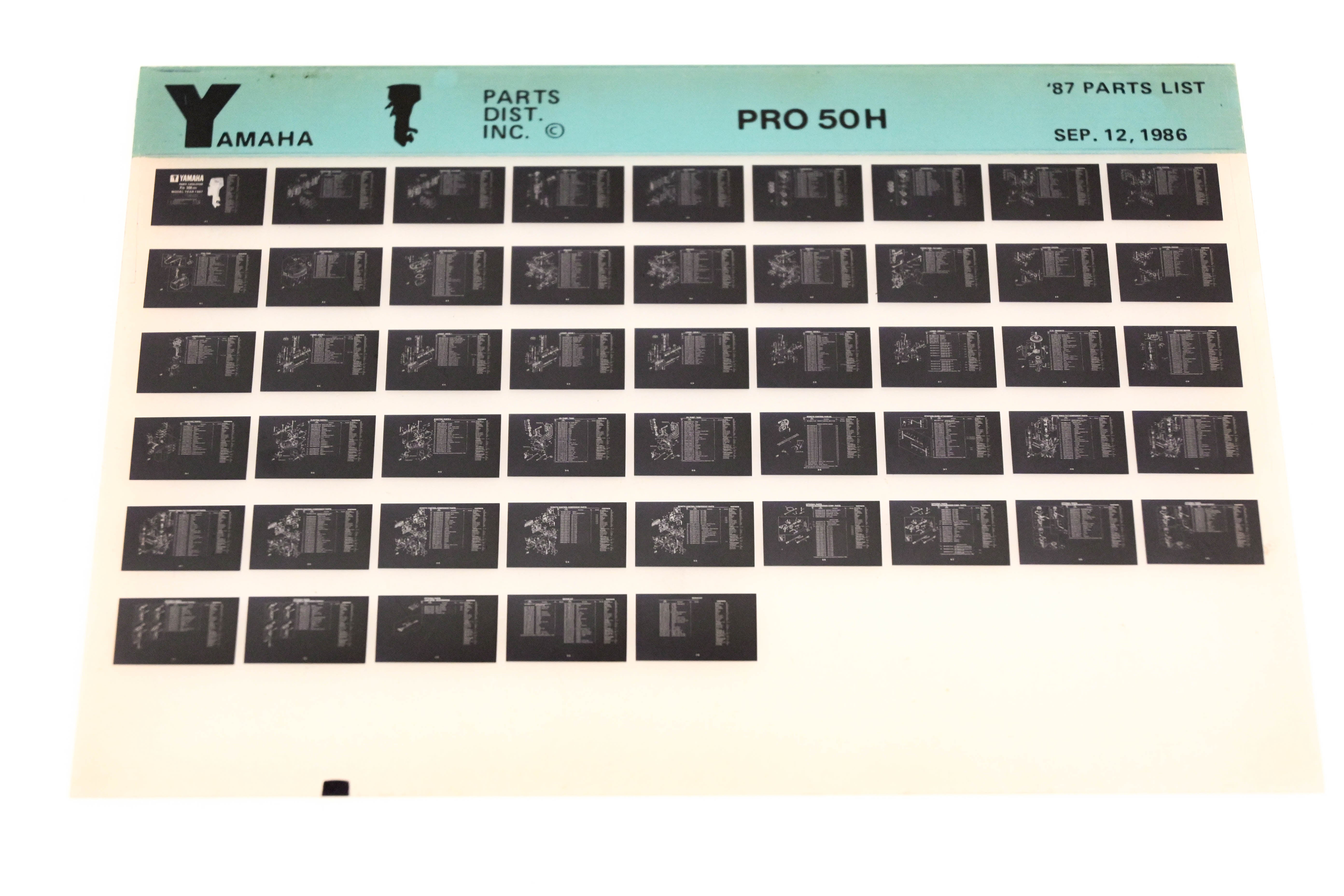 OEM Yamaha LB018-10 1987 PRO 50H Parts List Microfiche – In Stock ...