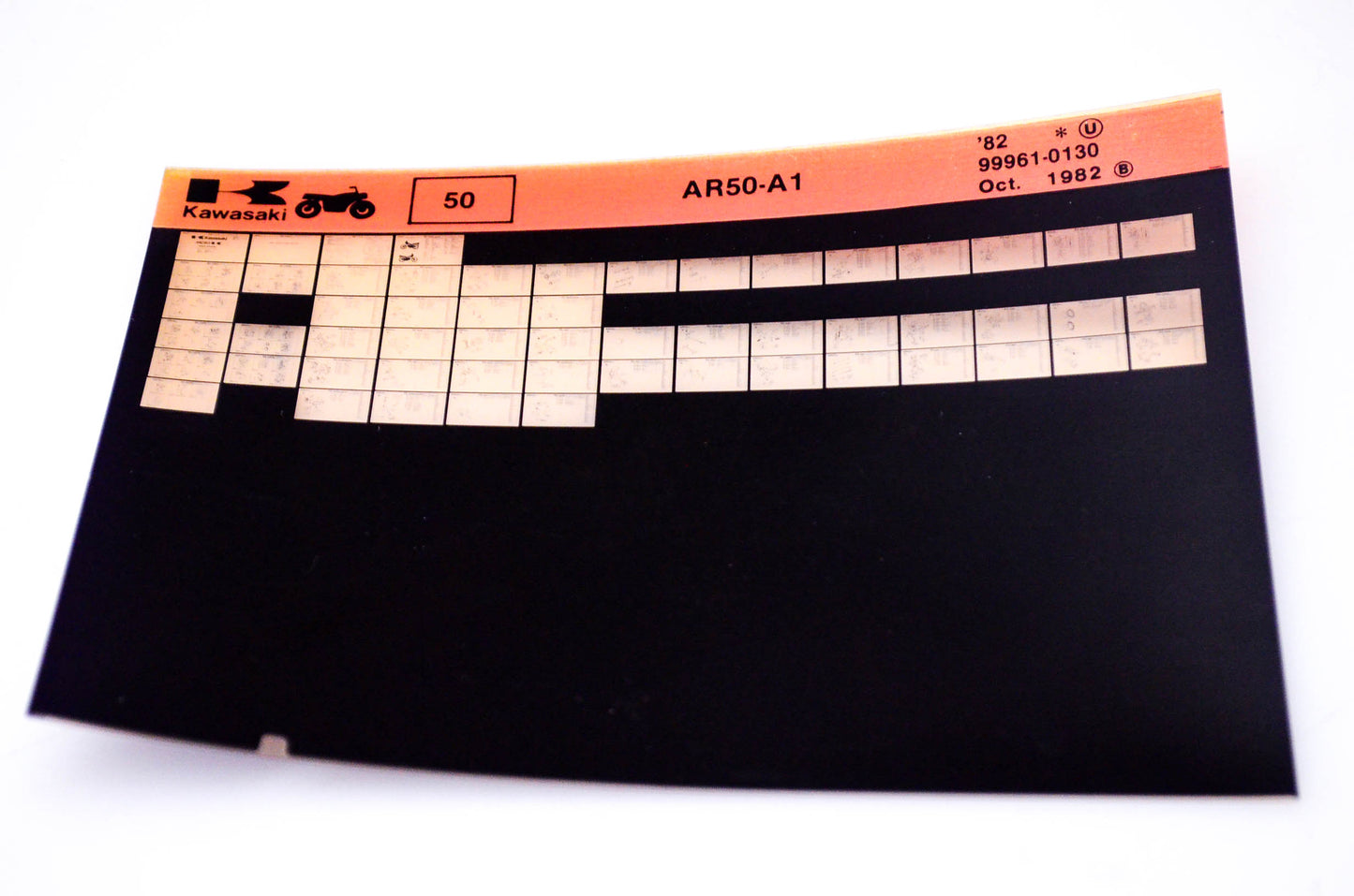 OEM Kawasaki AR50 A1 1982/October 50 Microfiche File '82 – In Stock ...