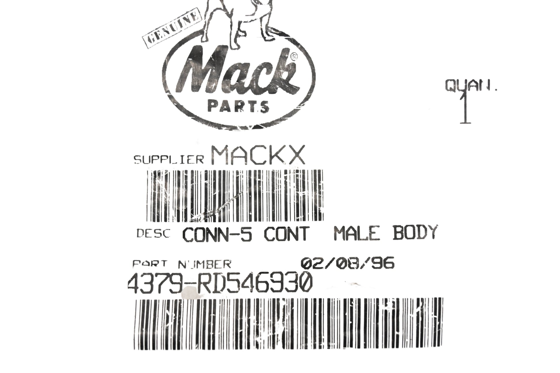 Mack 4379-RD546930, RD546930 5-Pin Male Connector NOS – In Stock ...